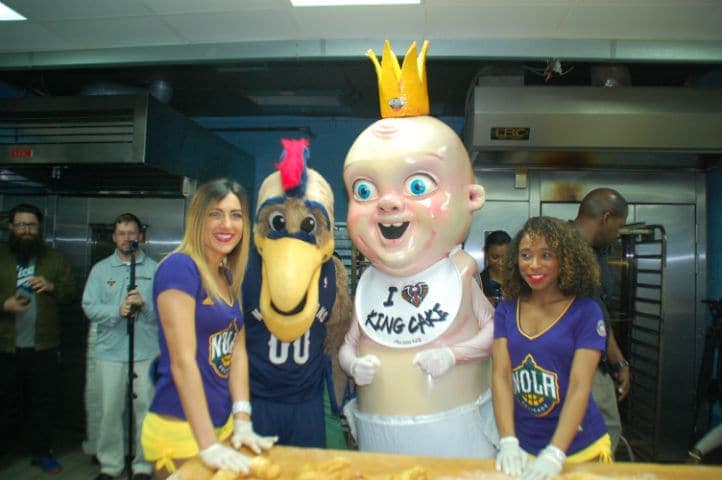 King Cake Baby helps create NBA All-Star King Cake at Haydel's Bakery ...