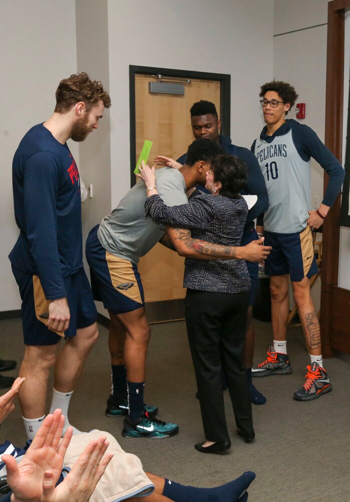 Pelicans surprise Mrs. Benson with Birthday Cake Photo Gallery | NBA.com