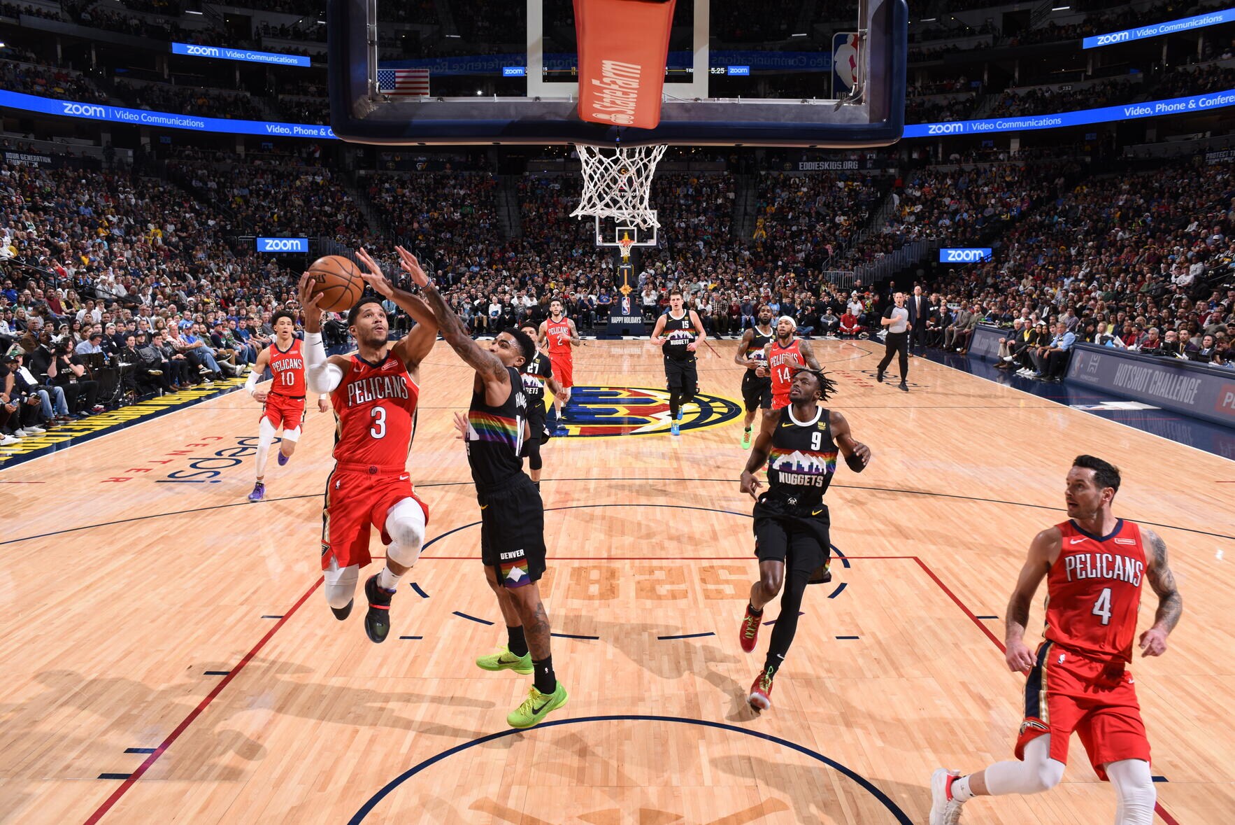 Pelicans at Nuggets Game Action Photos | 2019-20 Game 32 Photo Gallery ...