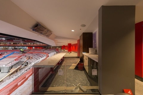 Little Caesars Arena Loge Box Progress | Detroit Pistons