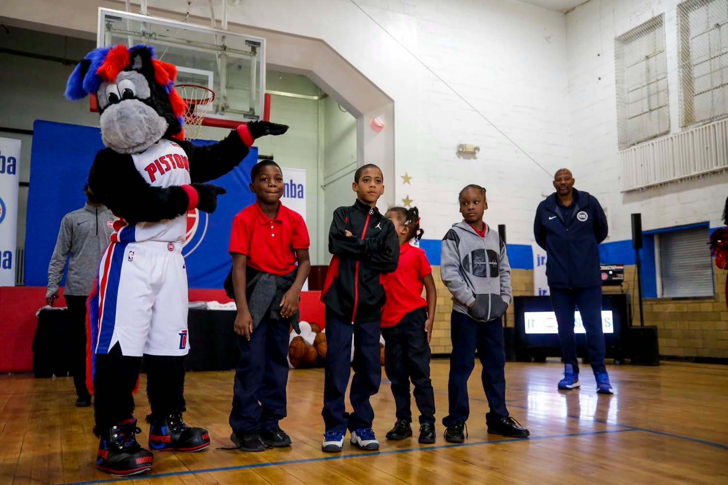 Pistons Fit Clinic - Joy Preparatory Academy Photo Gallery | NBA.com
