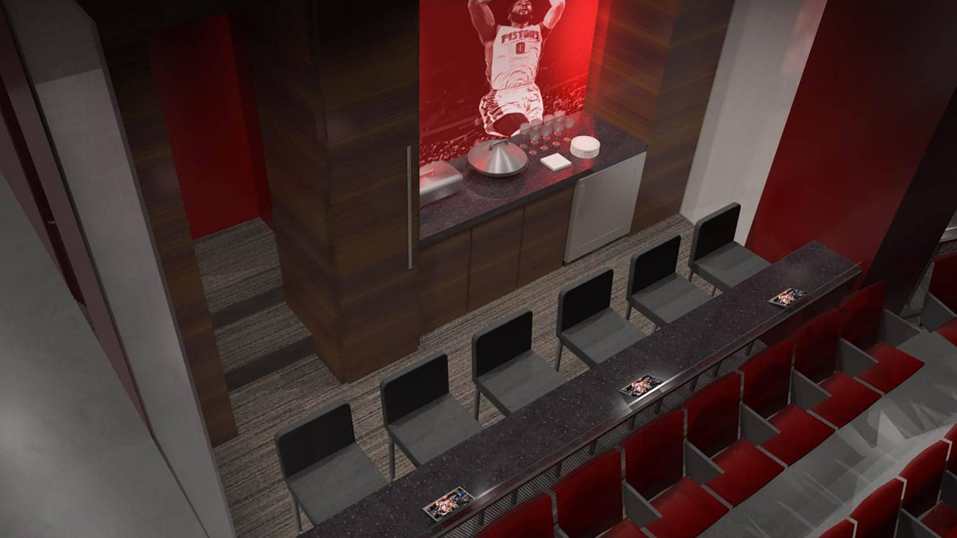 Little Caesars Arena Loge Box Progress | Detroit Pistons