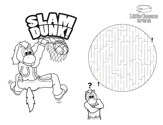 nba coloring pages mascots