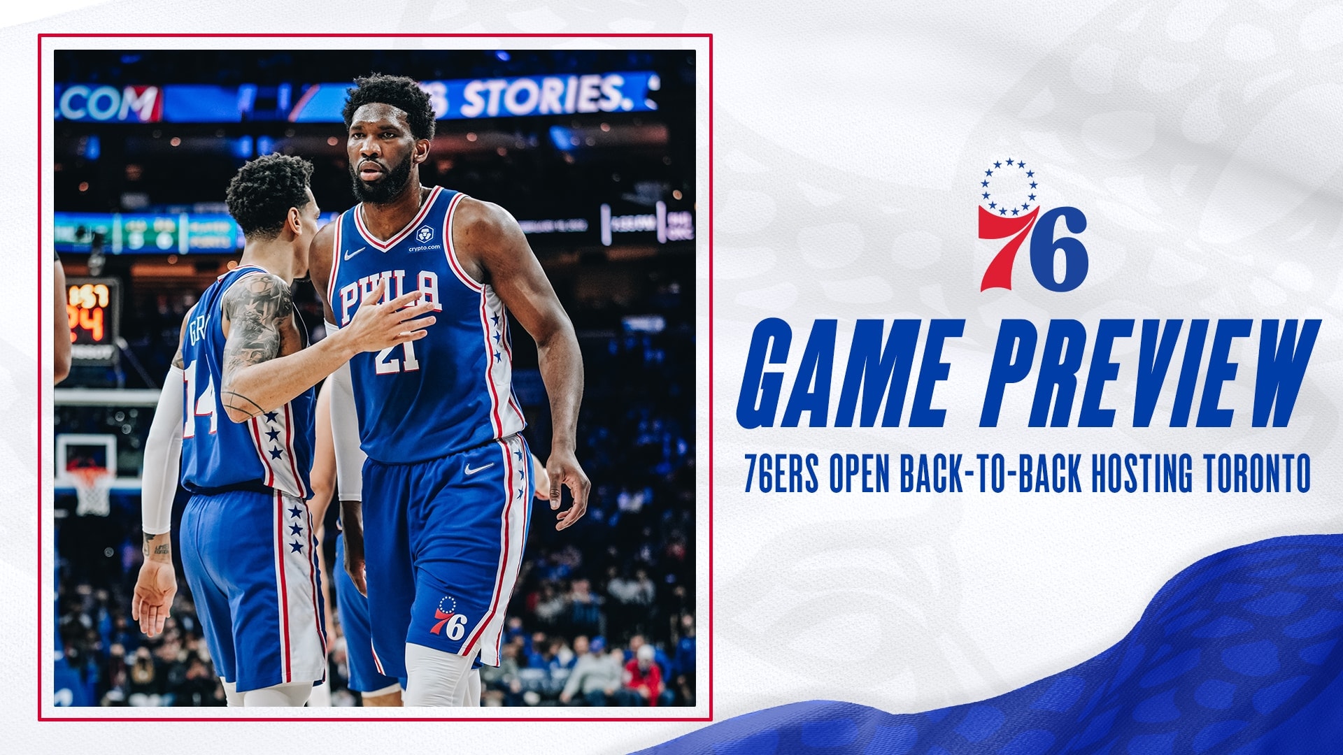 76ers Open Back-to-Back Hosting Toronto | Philadelphia Sixers
