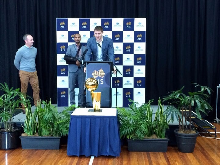Aron and Patty with Larry in Canberra Photo Gallery | NBA.com