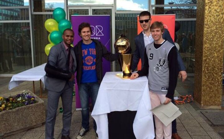 Aron and Patty with Larry in Canberra Photo Gallery | NBA.com