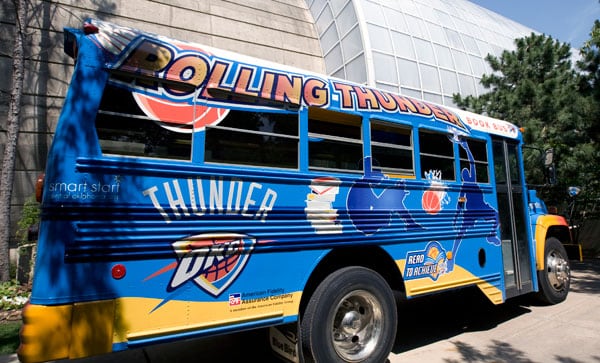 THUNDER: Book Bus Visits Botanical Gardens Photo Gallery | NBA.com