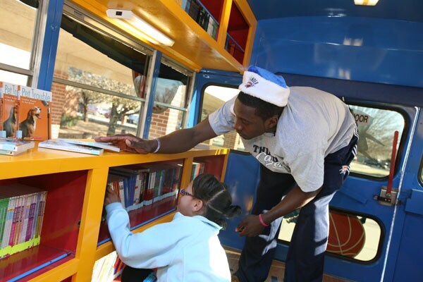 Thunder Rolling Book Bus with Jeff Green Photo Gallery | NBA.com