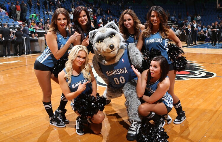timberwolves mascot dance