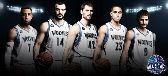 Four Wolves Starters Represent Timberwolves on 2014 NBA All-Star Ballot ...