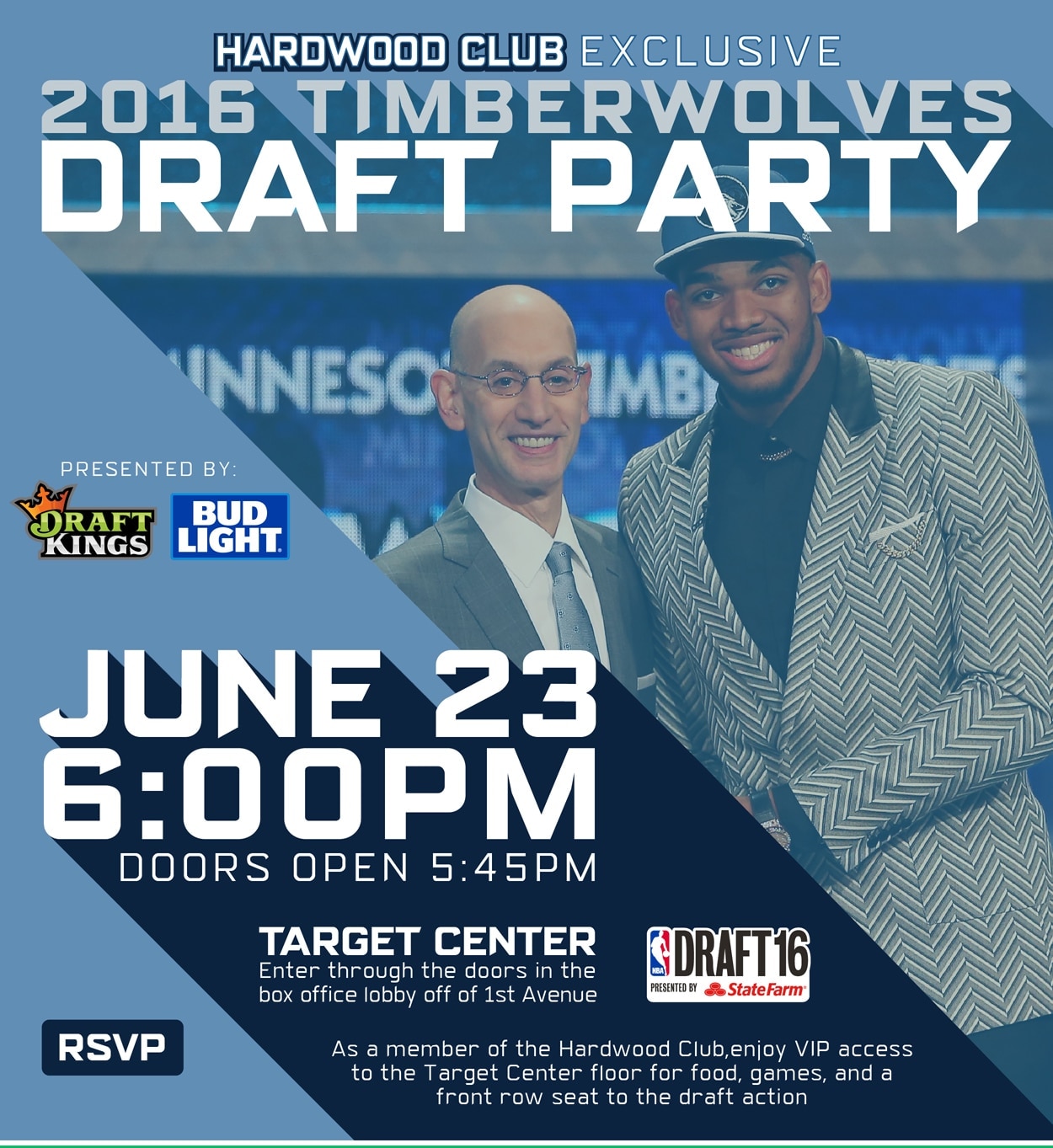 Member Update - Hardwood Club Exclusive 2016 Draft Party | Minnesota ...