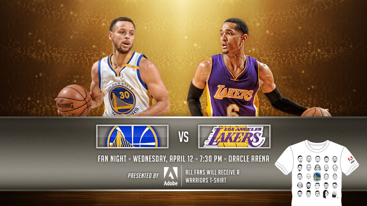 Warriors to Host Fan Night April 12 Against Lakers | Golden State Warriors