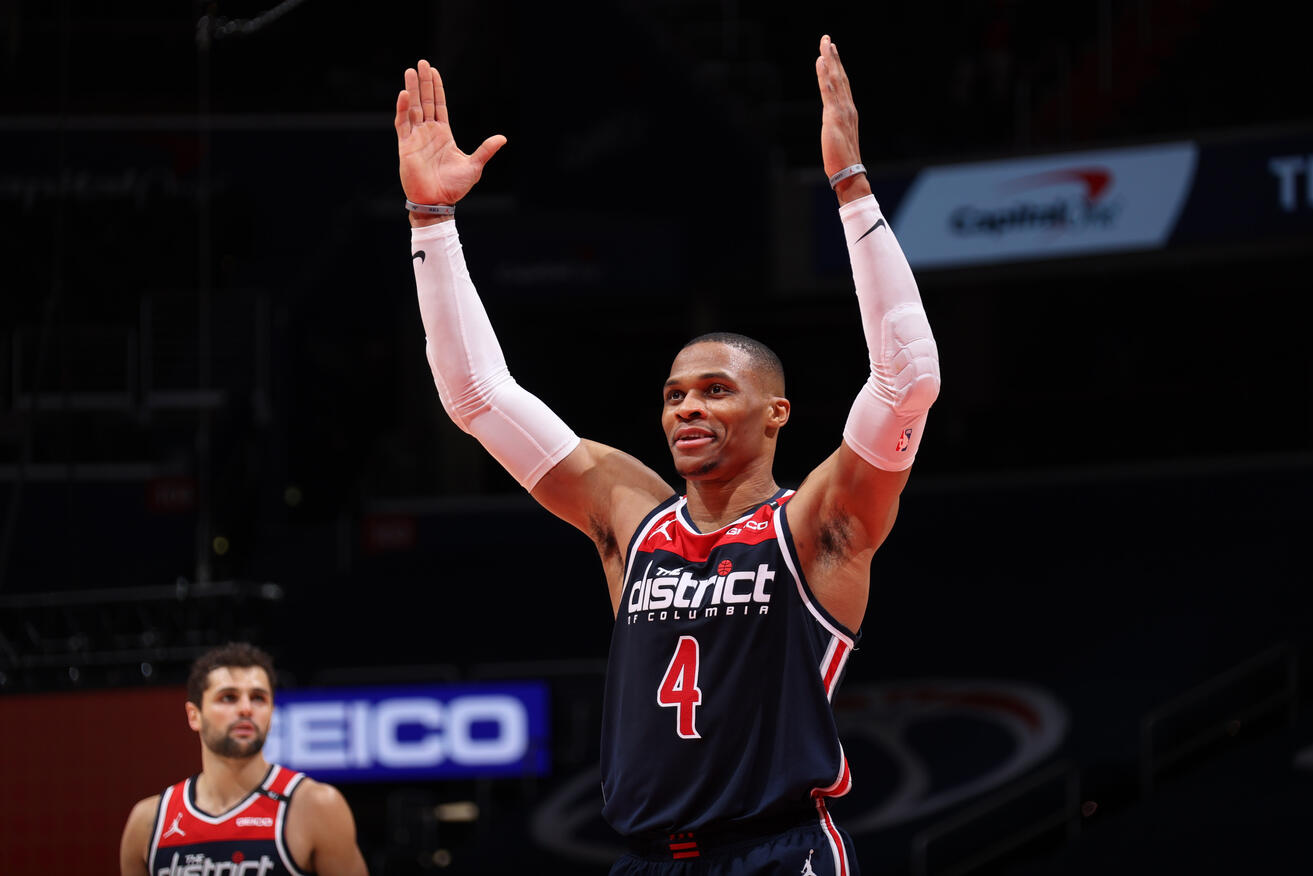 Recap: Westbrook's historic night leads Wizards to 154-141 win over ...