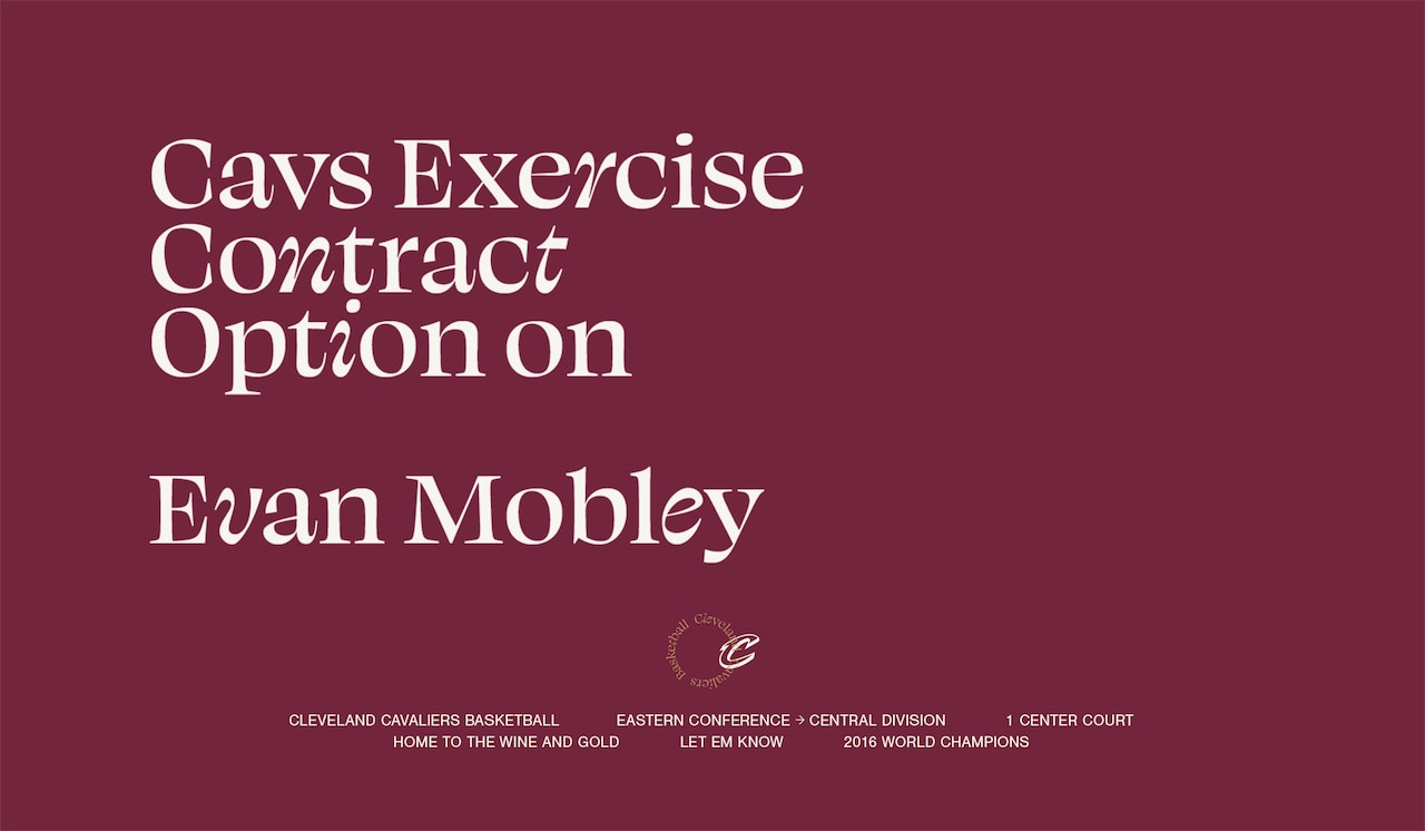 Cavaliers Exercise Contract Option on Evan Mobley