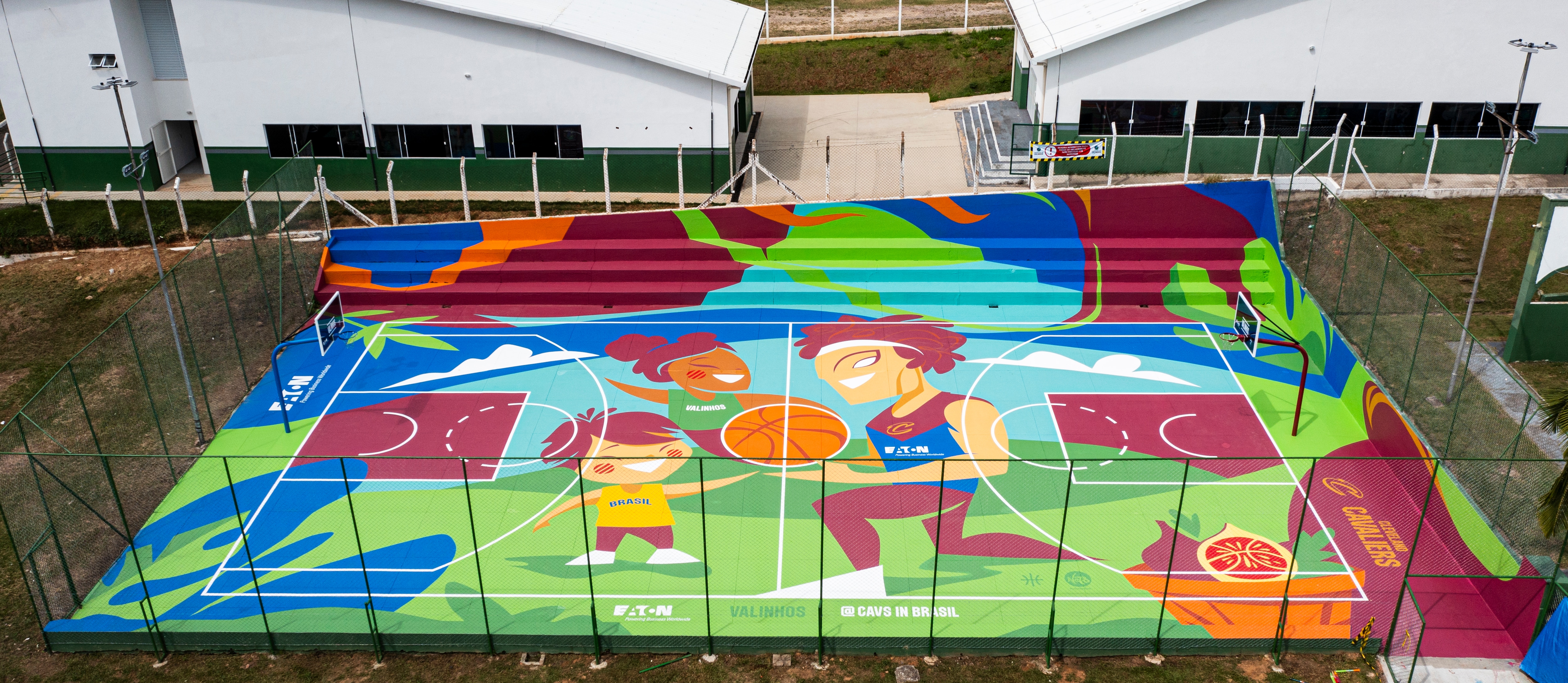 Cleveland Cavaliers Return to Brazil, Transform Basketball Court in ...