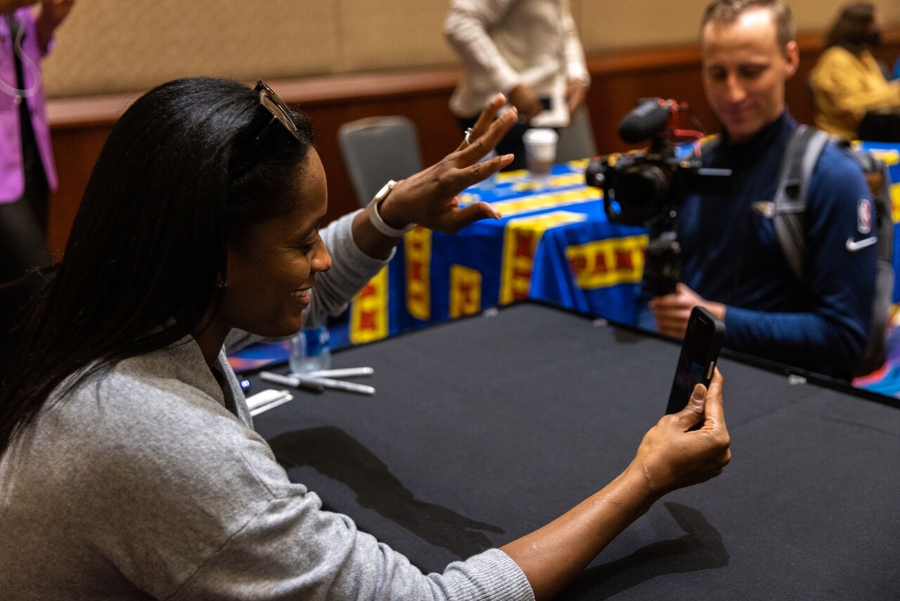Photos: Swin Cash attends media circuit at Naismith Memorial Basketball Hall of Fame induction ...
