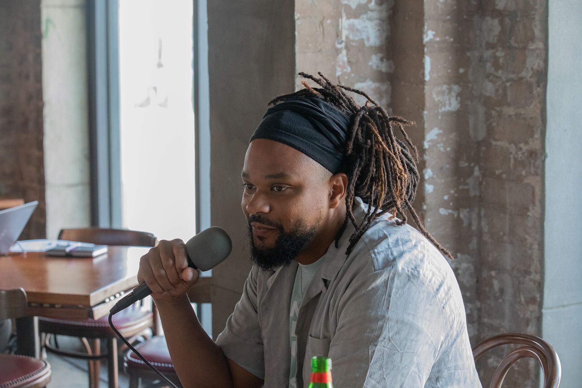 Photos: BMIKE on the Between Bites Podcast with Nina Compton & Larry ...