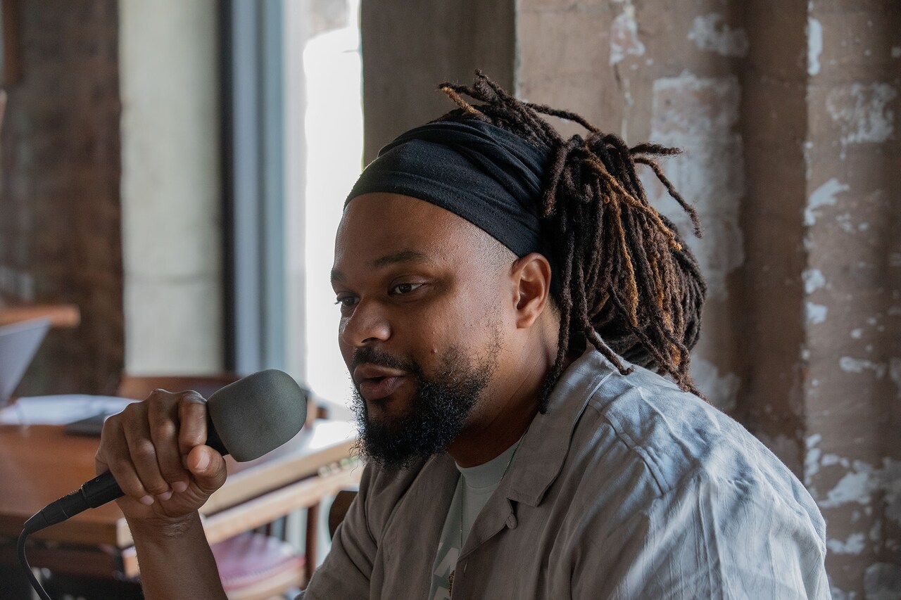 Photos: BMIKE on the Between Bites Podcast with Nina Compton & Larry ...