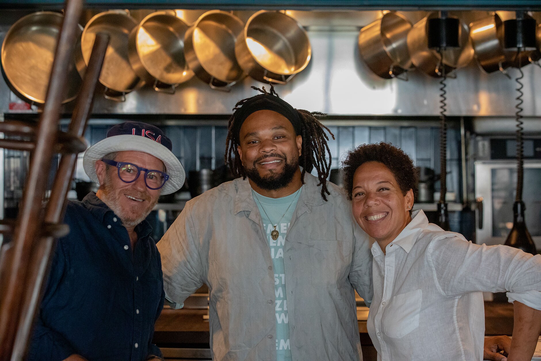 Photos: BMIKE on the Between Bites Podcast with Nina Compton & Larry ...