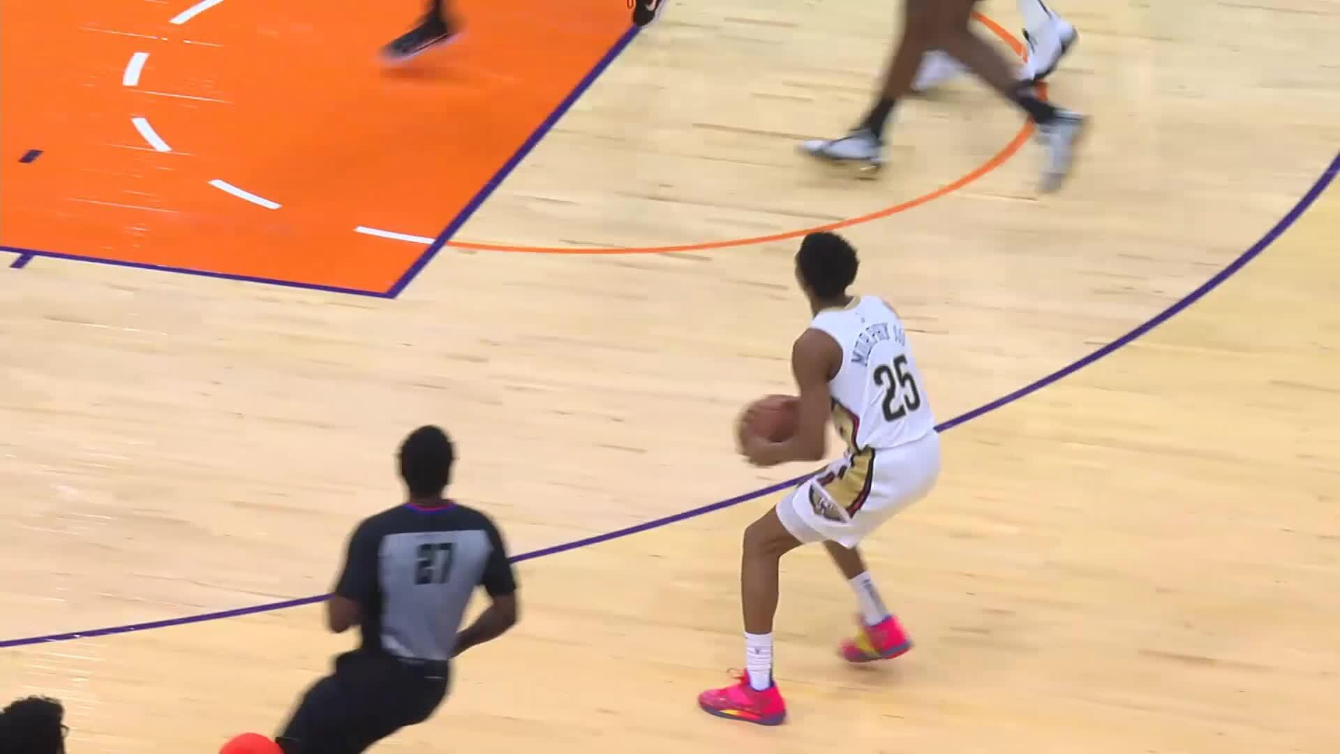 CJ McCollum with the sweet pass to Trey Murphy for 3 | Pelicans at Suns ...