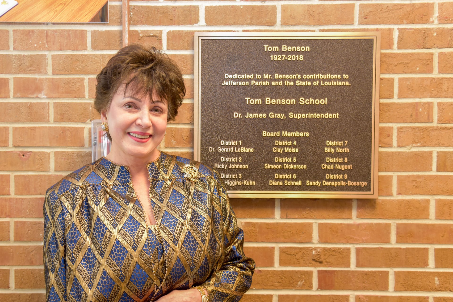 Photos: Gayle Benson attends Tom Benson School dedication ceremony ...