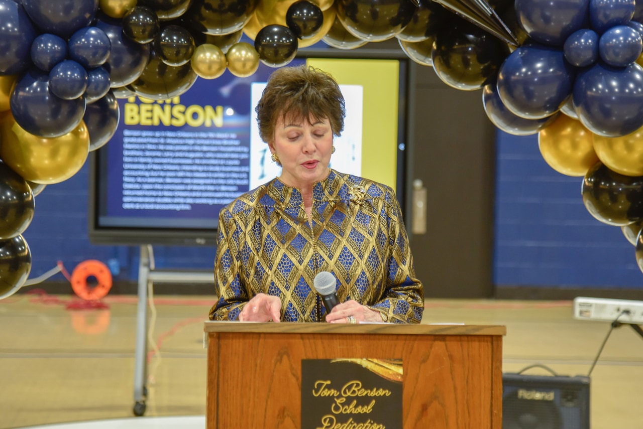 Photos: Gayle Benson attends Tom Benson School dedication ceremony ...