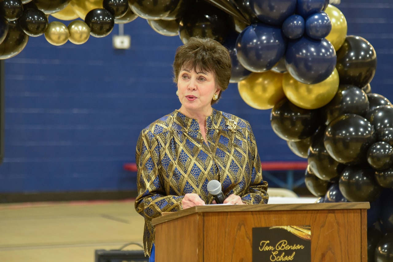 Photos: Gayle Benson attends Tom Benson School dedication ceremony ...