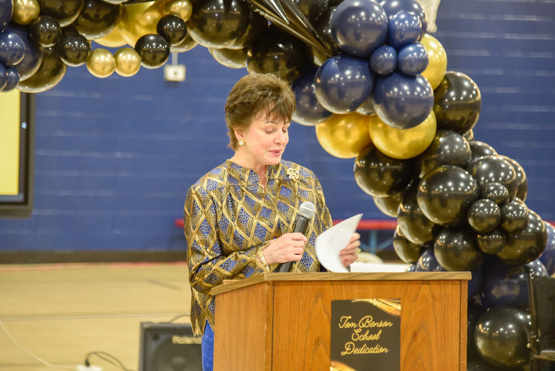Photos: Gayle Benson attends Tom Benson School dedication ceremony ...