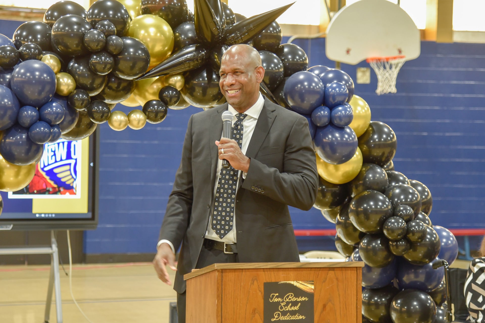 Photos: Gayle Benson attends Tom Benson School dedication ceremony ...