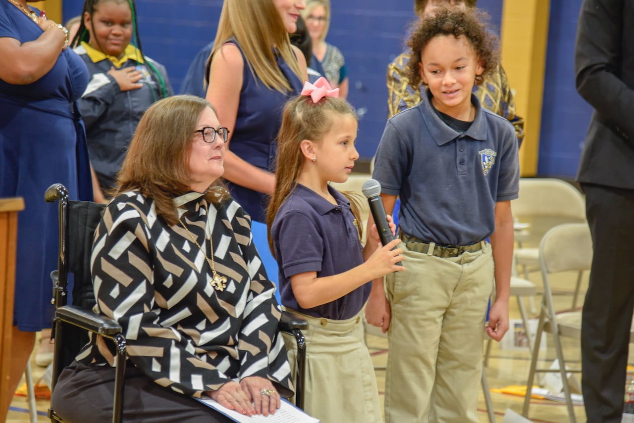 Photos: Gayle Benson attends Tom Benson School dedication ceremony ...