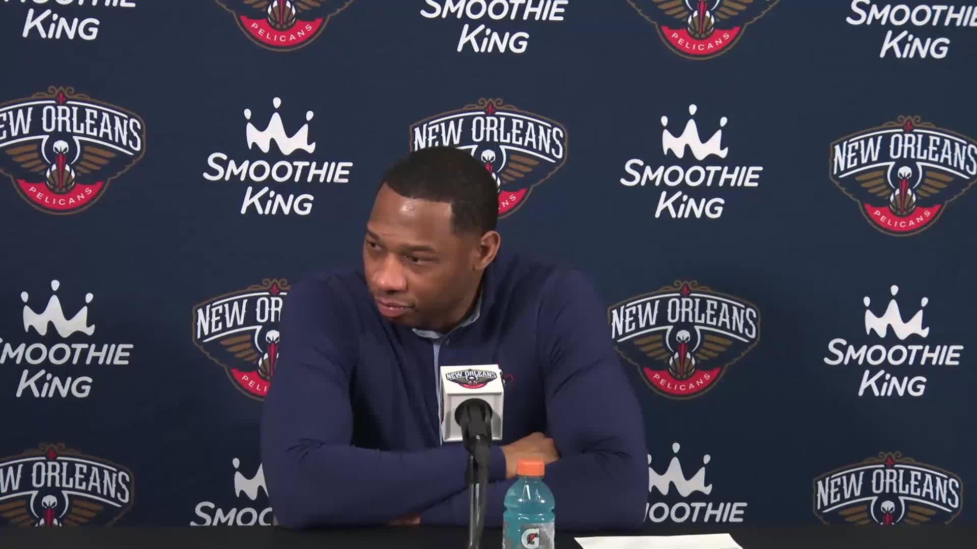 Willie Green on Jaxson Hayes, back-to-back wins | Pelicans at Thunder ...