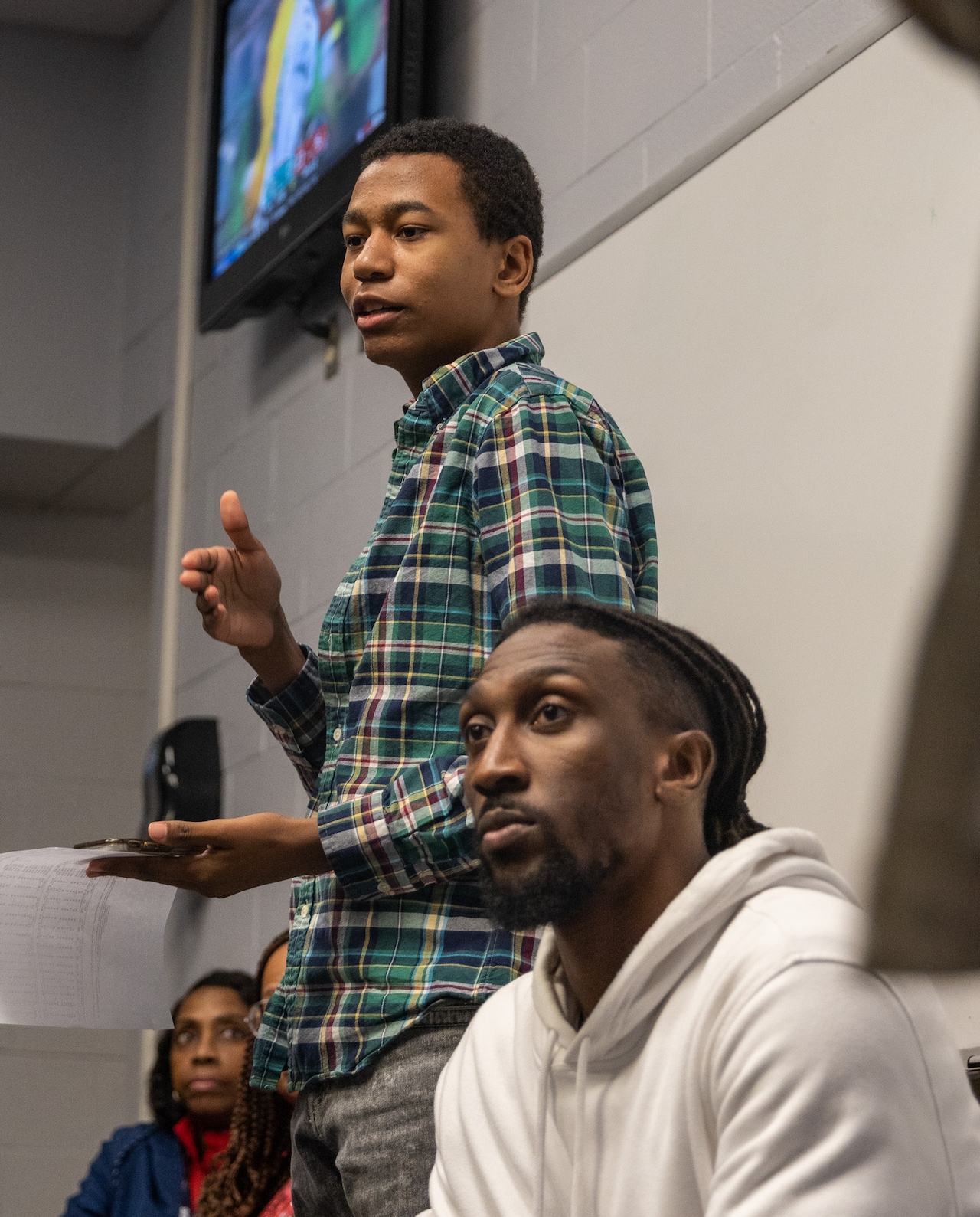 Photos: CJ McCollum hosts press conference for aspiring journalists ...