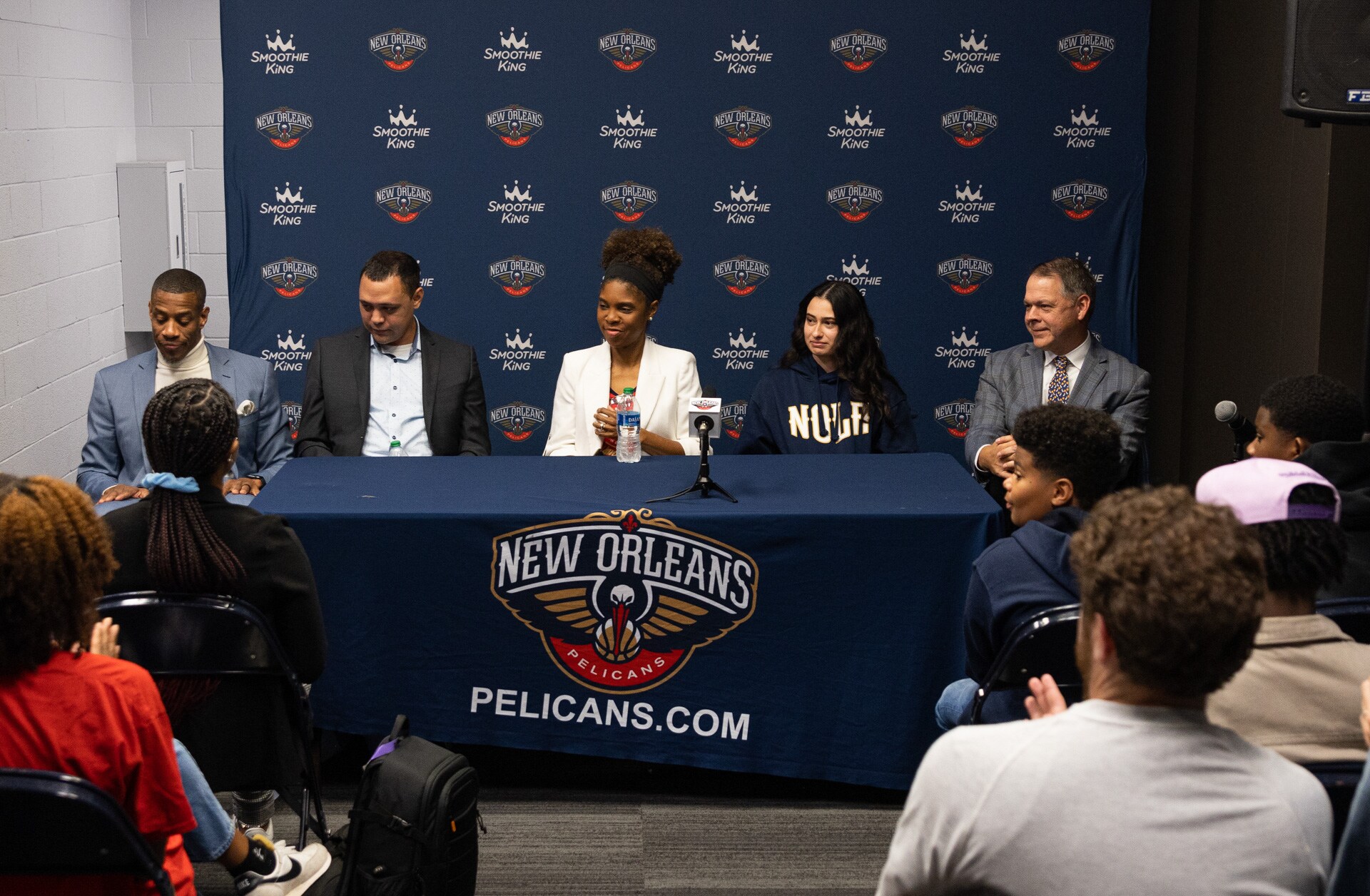 Photos: CJ McCollum hosts press conference for aspiring journalists ...