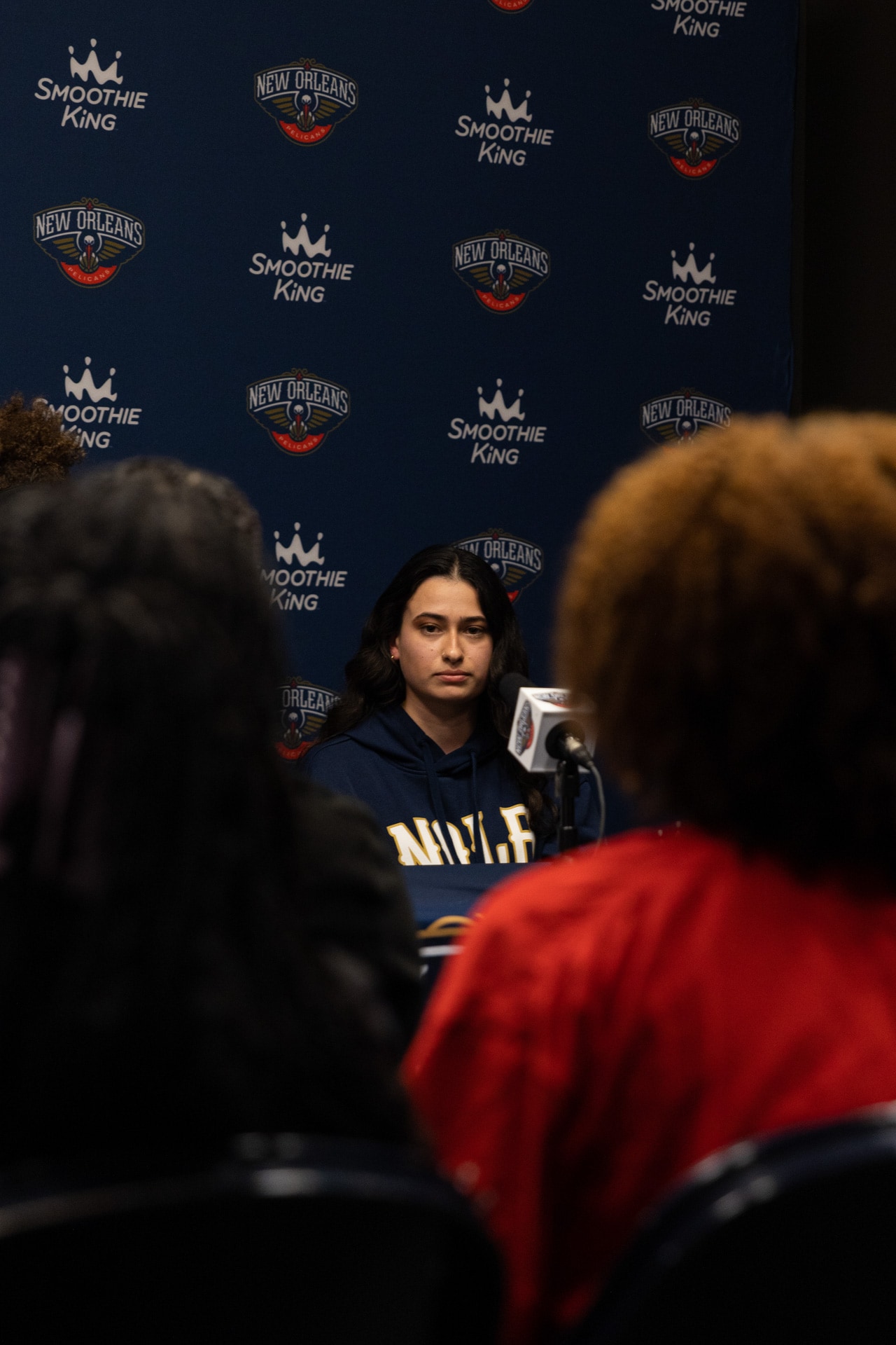 Photos: CJ McCollum hosts press conference for aspiring journalists ...