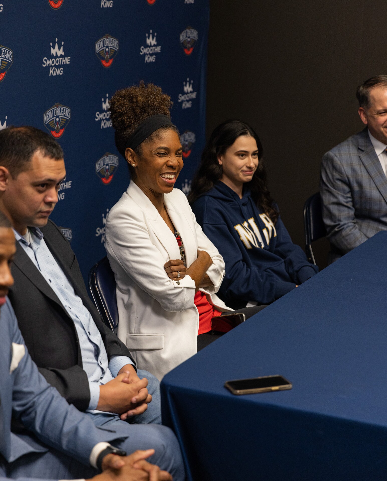 Photos: CJ McCollum hosts press conference for aspiring journalists ...