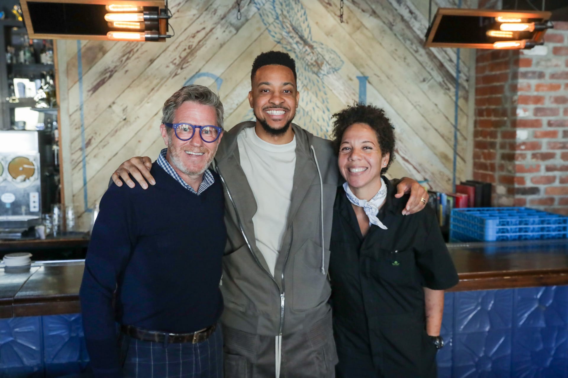 Photos: CJ McCollum with Nina Compton and Larry Miller | Between Bites ...