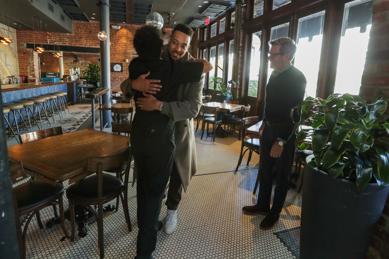 Photos: CJ McCollum with Nina Compton and Larry Miller | Between Bites ...