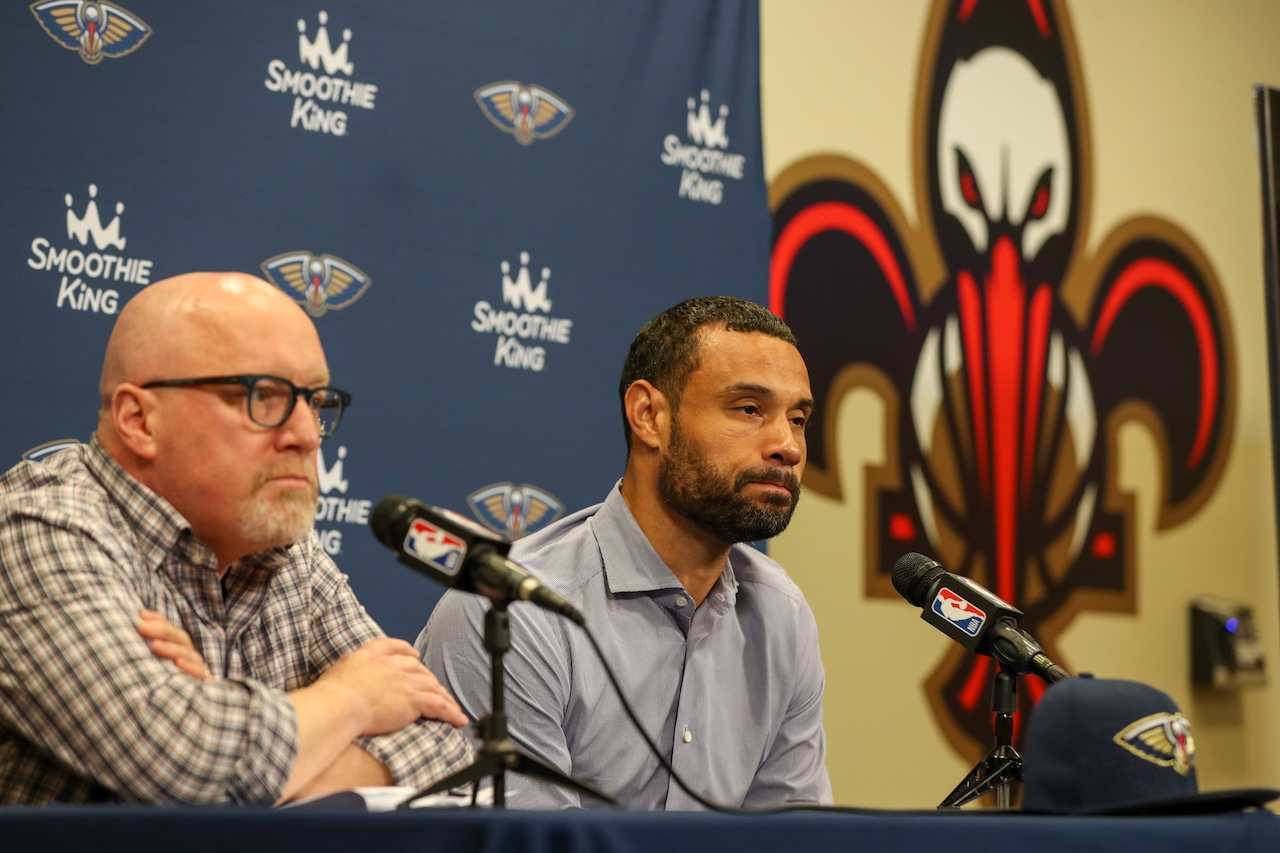 Photos: David Griffin and Trajan Langdon hold post-draft presser