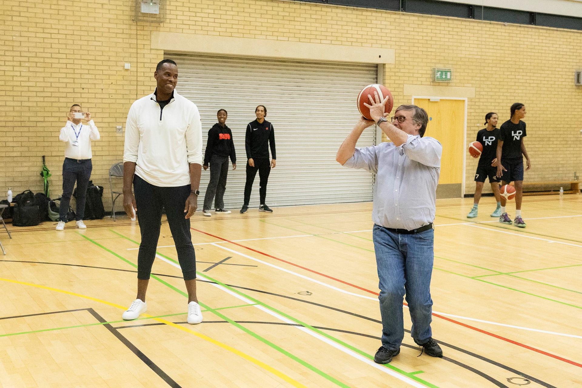 Photos: Jarron Collins serves as youth camp coach with London Lions ...