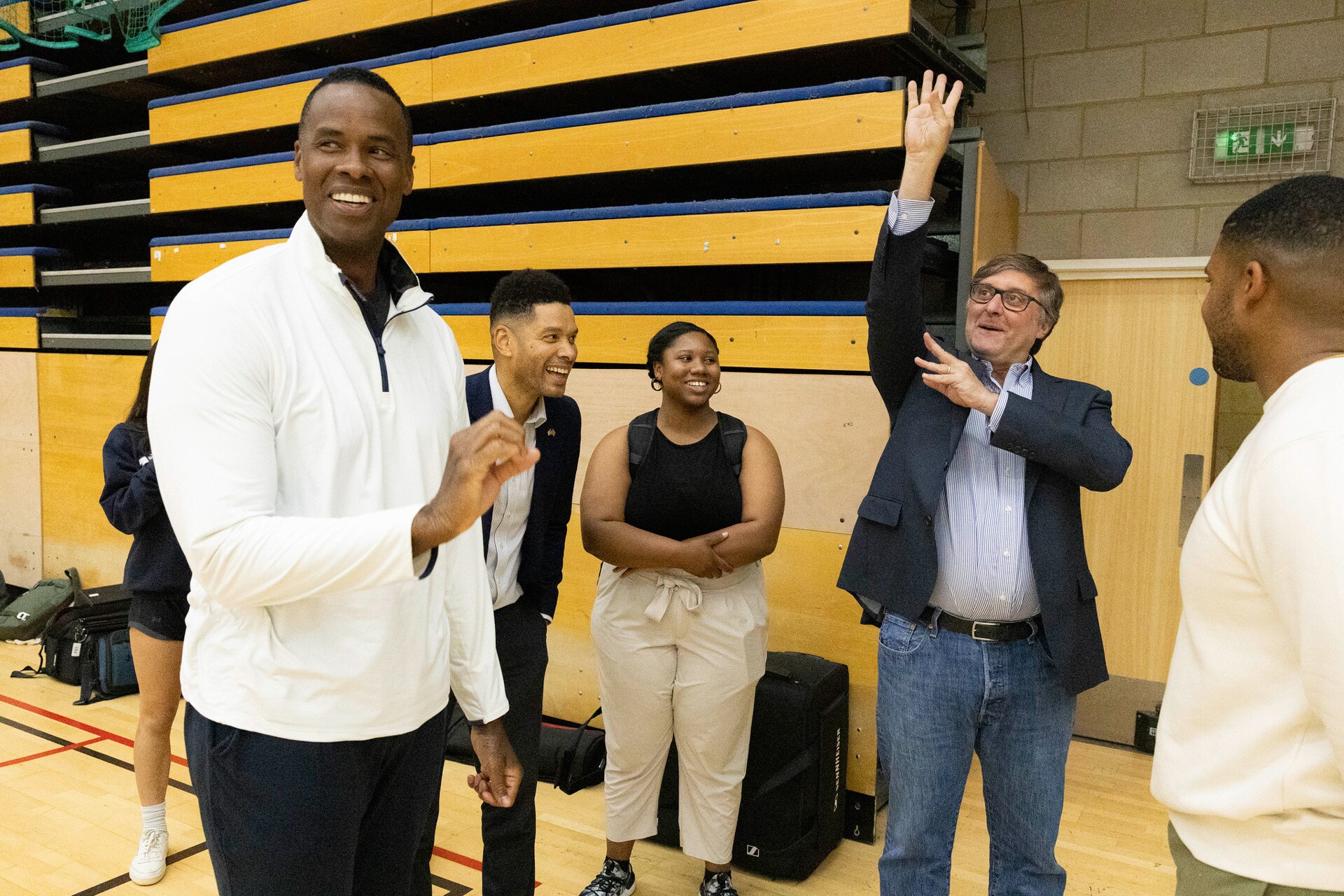 Photos: Jarron Collins serves as youth camp coach with London Lions ...