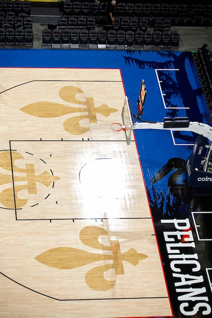 Photos: New Orleans Pelicans unveil new court design for 2023-24 NBA ...