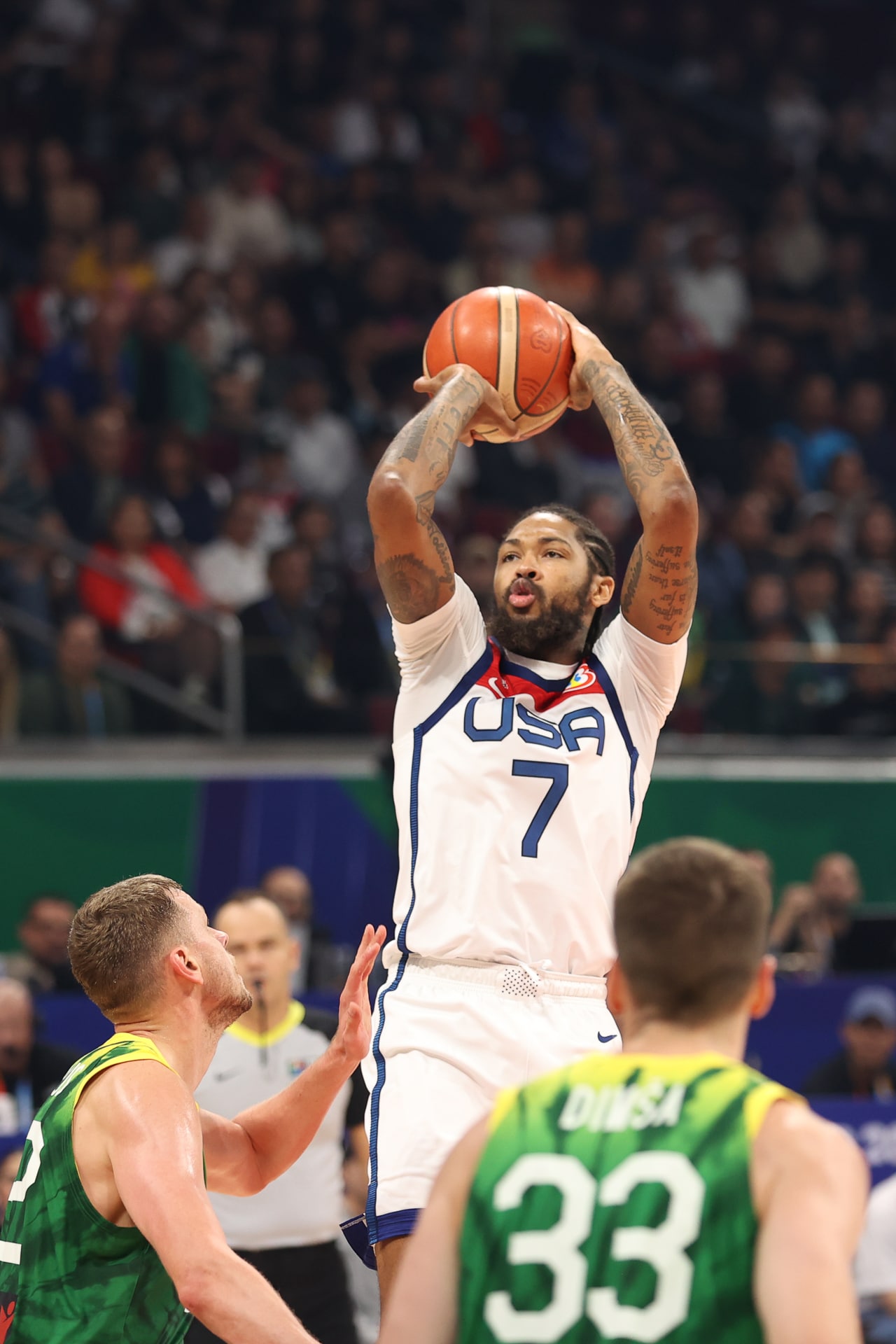Jonas Valanciunas, Lithuania score 110-104 upset over USA | New Orleans ...