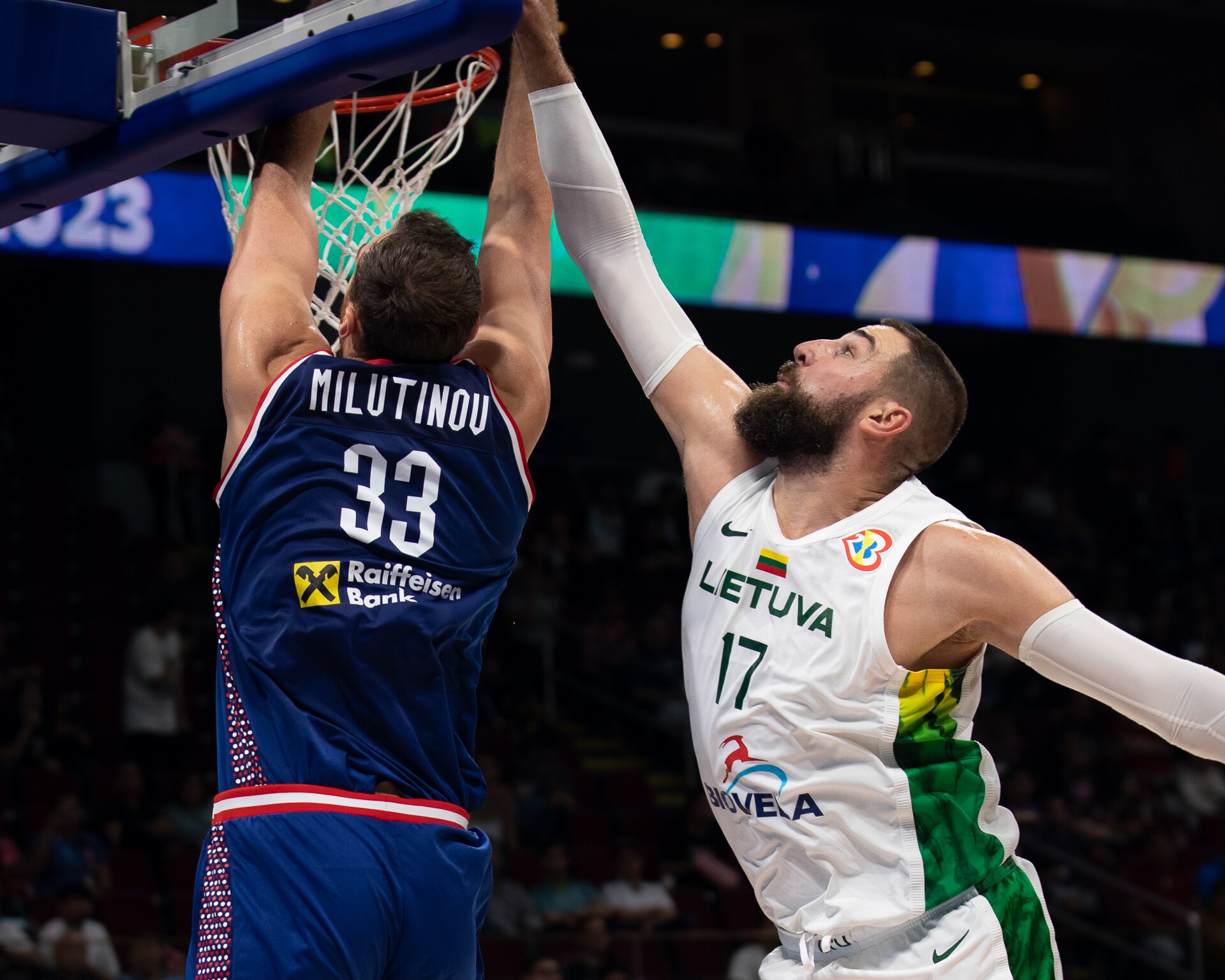 Photos: Valančiūnas, Lithuania eliminated after 68-87 loss to Serbia in ...