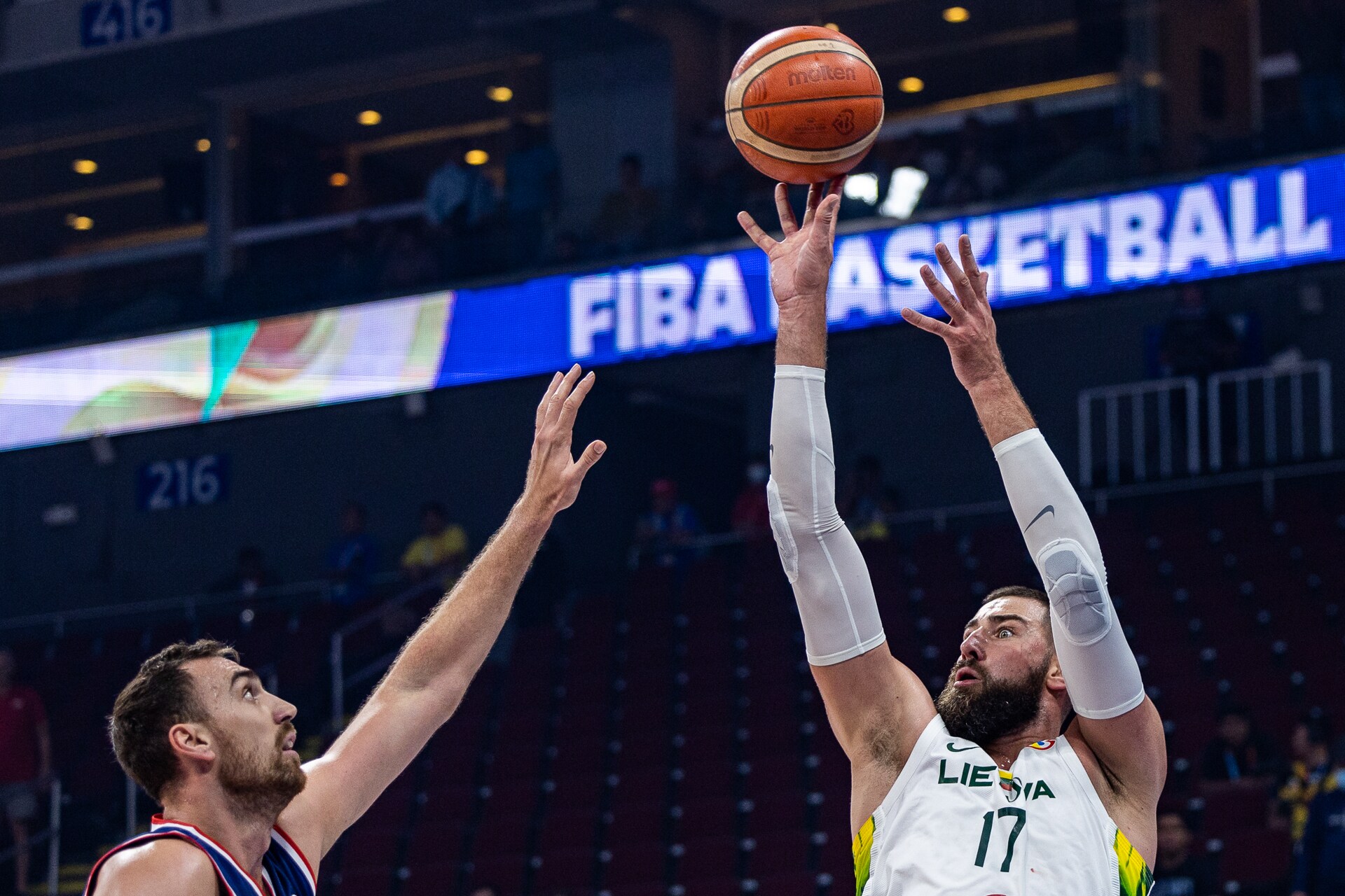 Photos: Valančiūnas, Lithuania eliminated after 68-87 loss to Serbia in ...