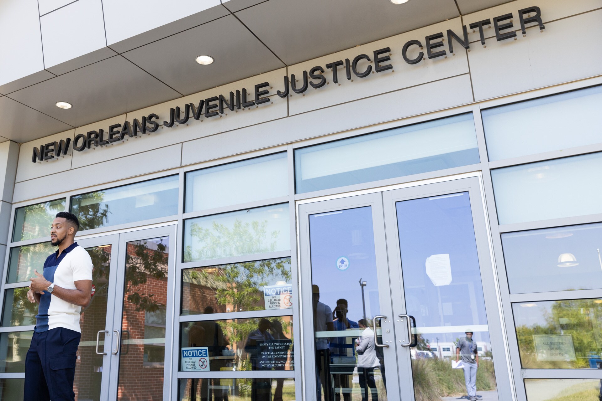 Photos: CJ McCollum visits Travis Hill School and Juvenile Justice ...