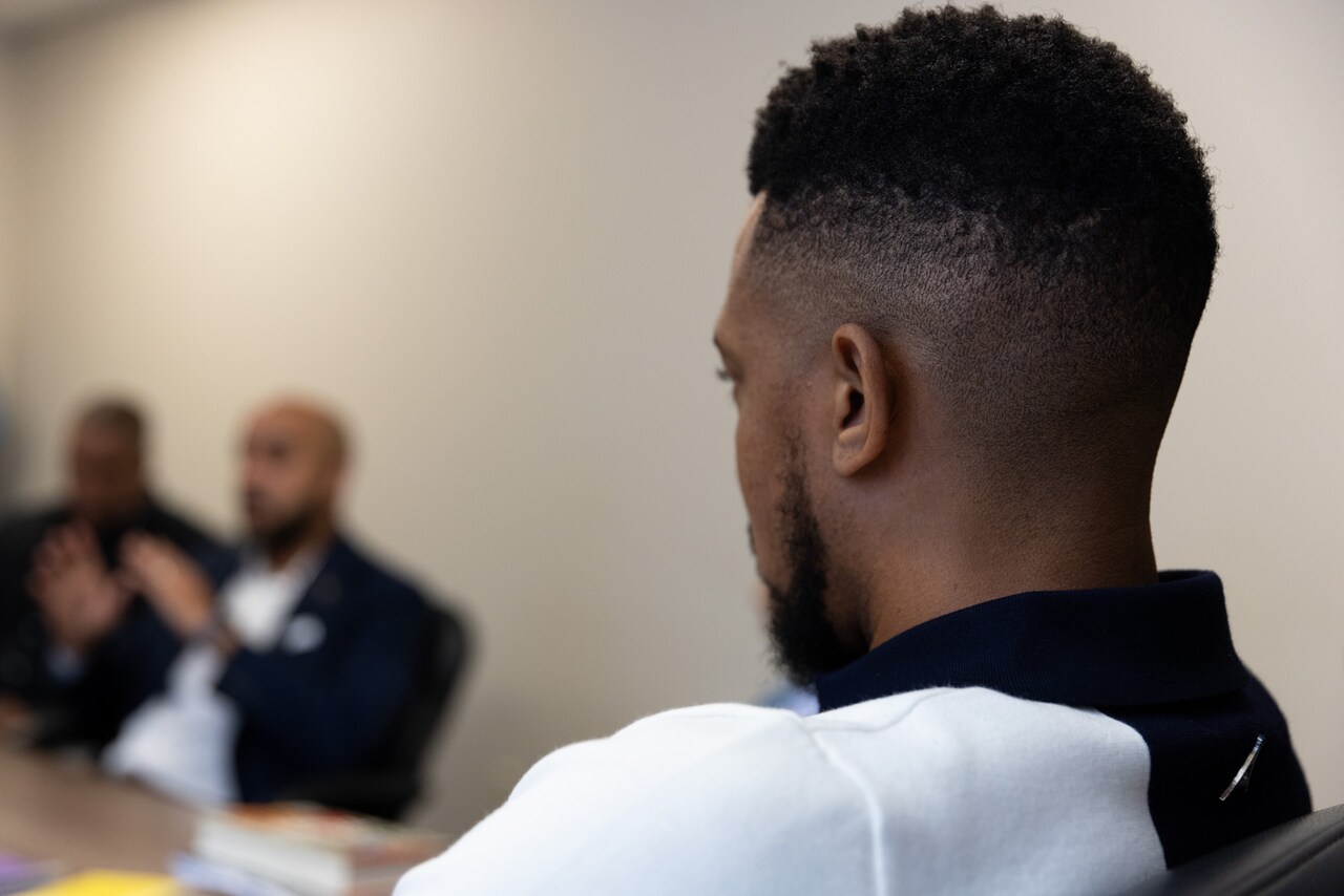 Photos: CJ McCollum visits Travis Hill School and Juvenile Justice ...