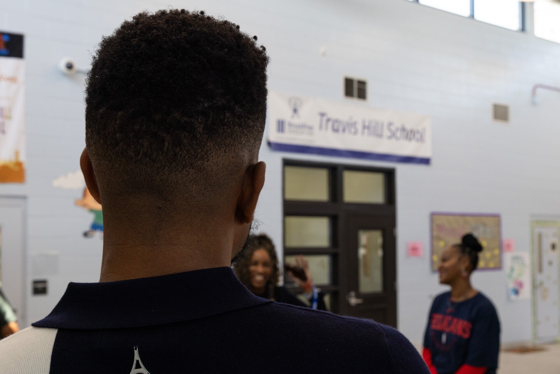 Photos: CJ McCollum visits Travis Hill School and Juvenile Justice ...