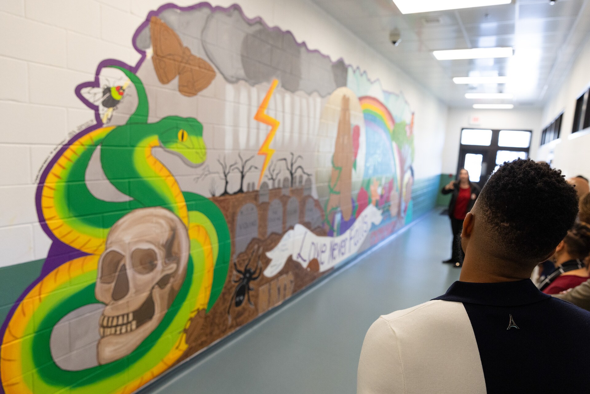 Photos: CJ McCollum visits Travis Hill School and Juvenile Justice ...