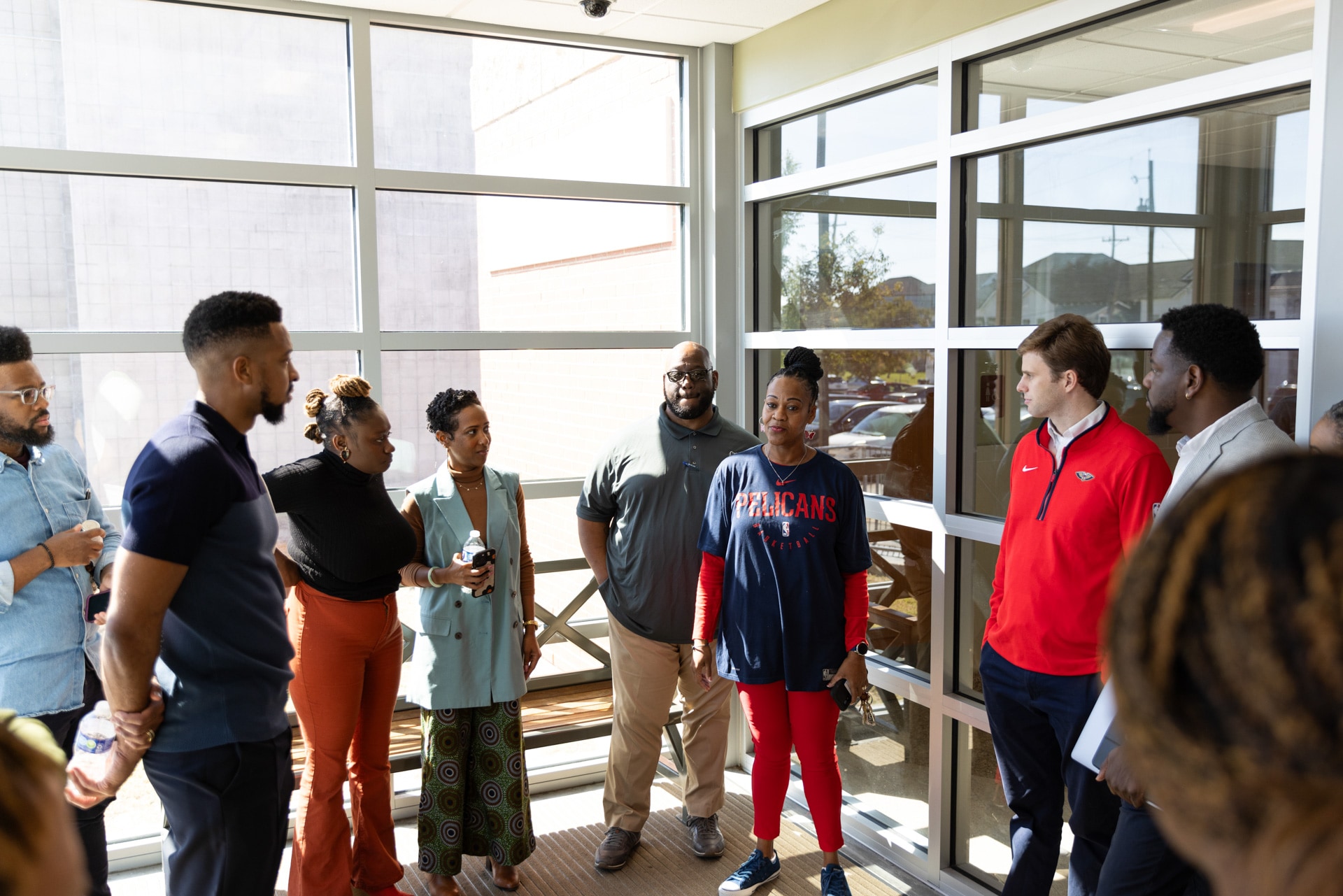 Photos: CJ McCollum visits Travis Hill School and Juvenile Justice ...