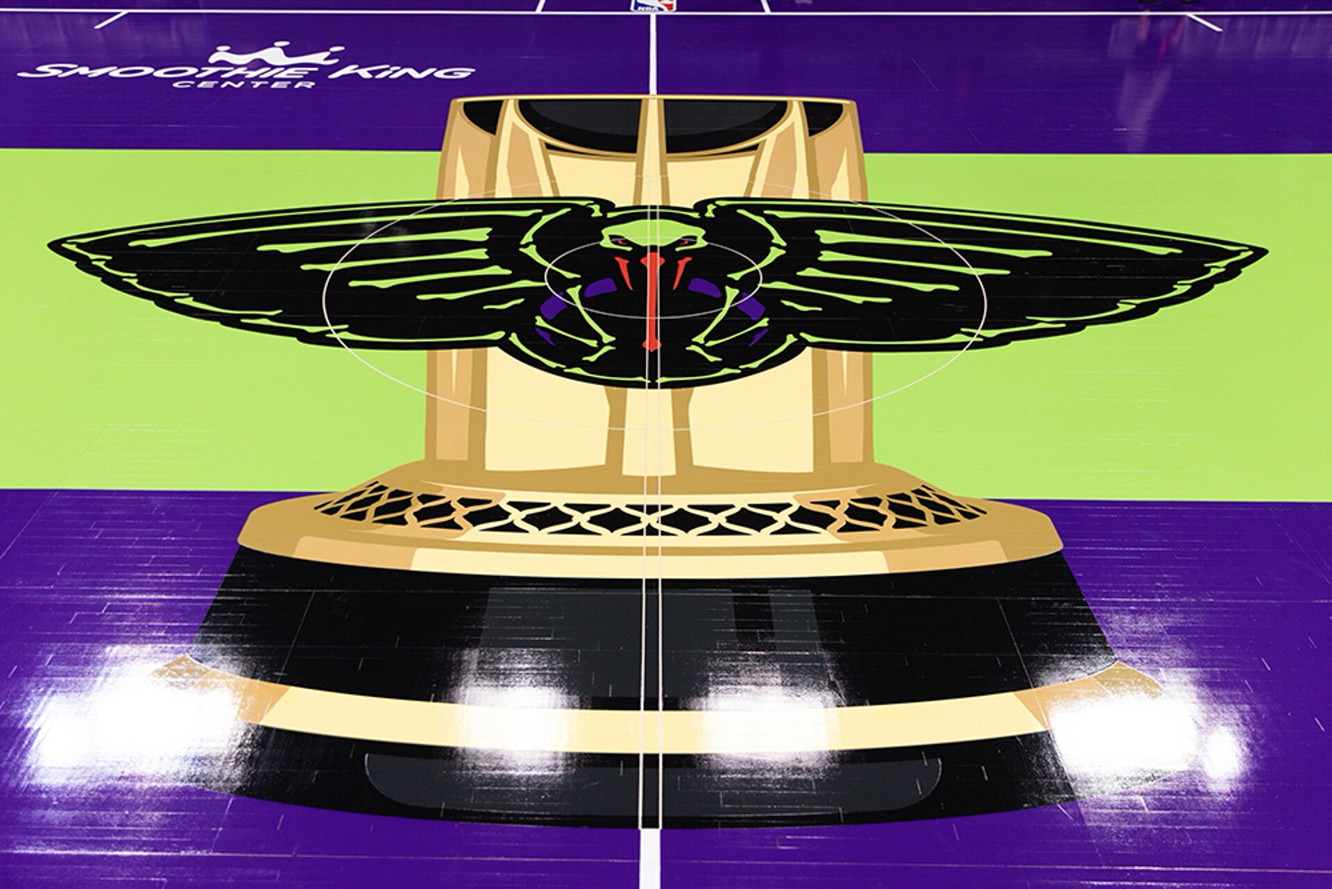 Photos: First look at Pelicans In-Season Tournament court at Smoothie ...